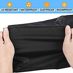 GasSaf Smoker Cover, 30 inch Masterbuilt Smoker Cover, Heavy Duty Waterproof Smoker Grill Cover 18" L x 17" W x 30" H, Black