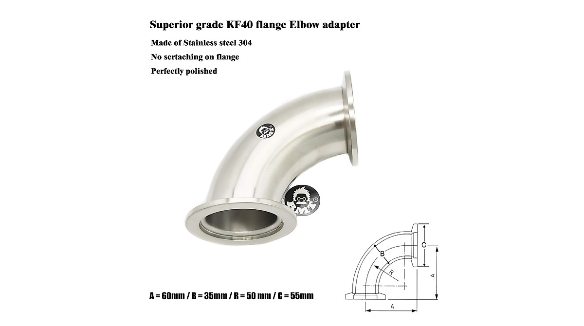 Purchase High-Quality 90° KF40 Flange Elbow Fitting