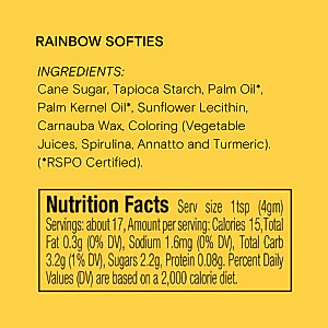 Rainbow Softies Natural Sprinkles by Supernatural, Made in USA, No Artificial Dyes, Soy Free, Gluten Free, Corn Free, Vegan, 3oz
