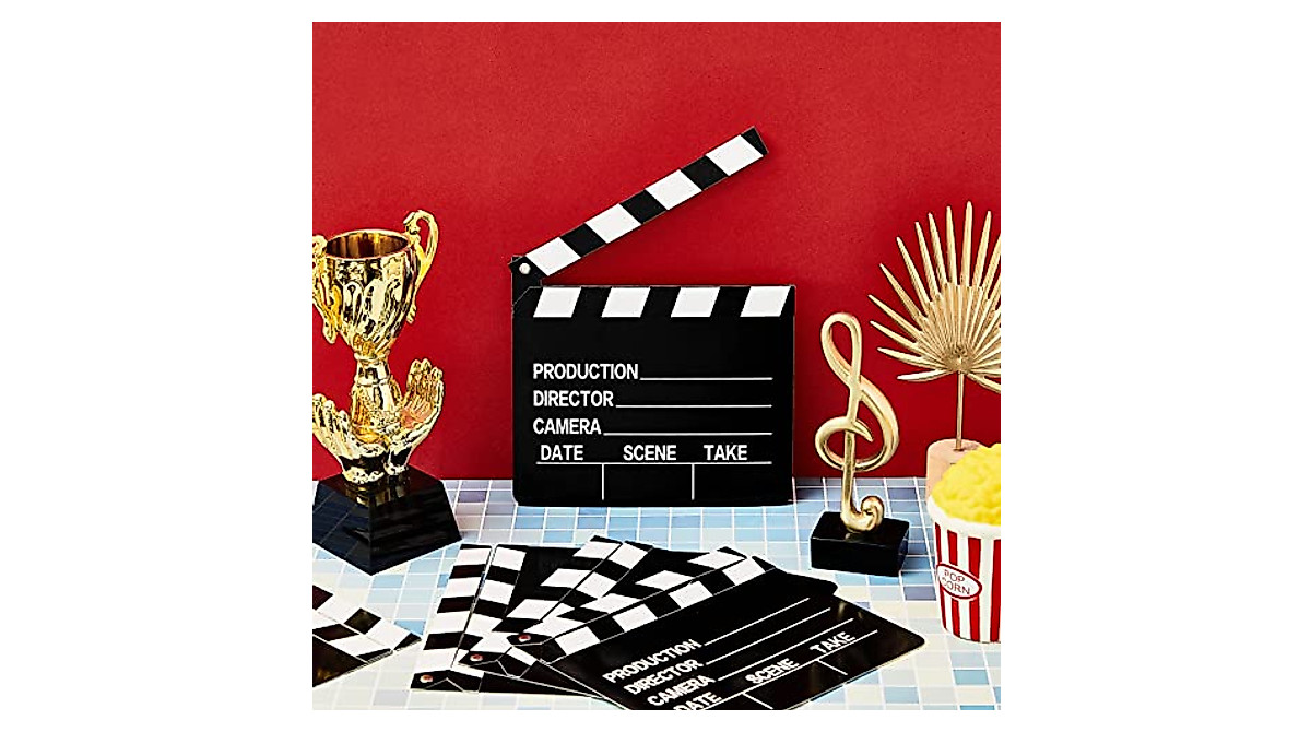 Movie Clapboard Set for Movie Night & Parties | Writable Cardboard Props