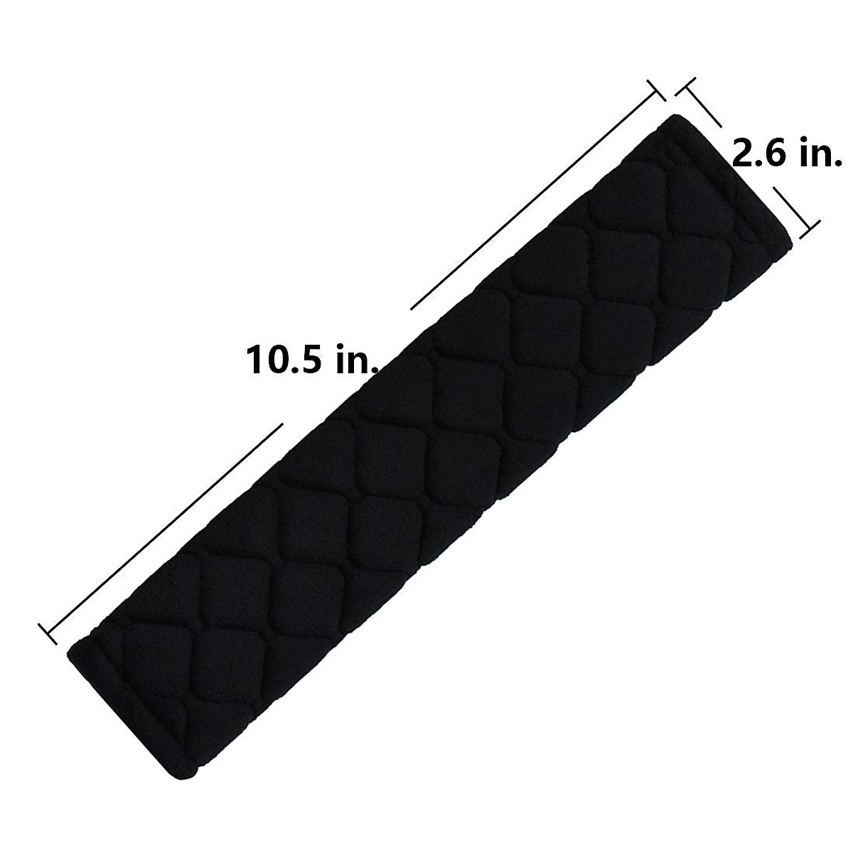 MIRKOO Car Seat Belt Cover Pad, 4-Pack Soft Car Safety Seat Belt Strap Shoulder Pad for Adults and Children, Suitable for Car Seat Belt, Backpack, Shoulder Bag, Laptop Computer Bag(4-Black)