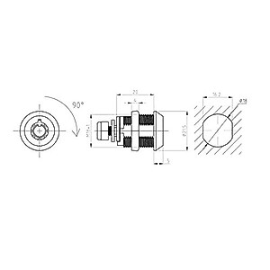 Cupboard Locks,time Lock Box, Cam Lock,Cabinet Lock 3pcs Security Drawer Tubular Cam Lock Keyed for Door Mailbox Cabinet Tool Box DIY Furniture Hardward 90-180 Degree Rotate