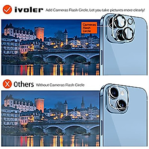 ivoler [3+3 Pack] Tempered Glass for iPhone 14 6.1 inch 2022 [3 Pack] with [3 Pack] Camera Lens Screen Protector with [Alignment Frame], Anti-Scratch Case Friendly Transparent HD Clear Film