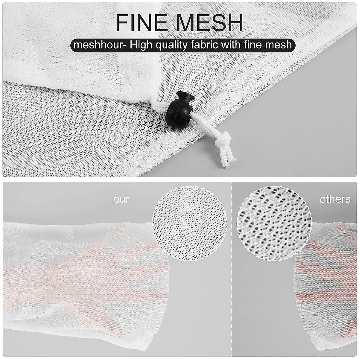 LUTER 12 x 9 Inch Pool Vacuum Mesh Bag, 6pcs Fine Mesh Replacement Bag Pool Cleaner Leaf Bag Pool Cleaner Mesh Net for Pool Vacuum Aquariums Ponds