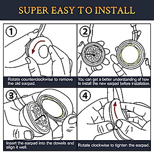 SOULWIT Earpads Replacement for Jabra Evolve 75(75UC 75MS 75SE) Stereo Wireless Bluetooth Headset, Ear Pads Cushions with High-Density Noise Isolation Foam, Softer Protein Leather