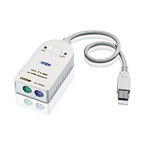 ATEN USB to PS/2 Keyboard & Mouse Converter UC100KMA (Off White)