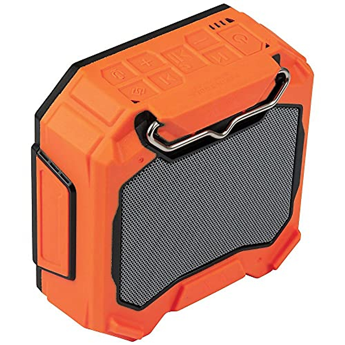 Klein Tools AEPJS3 Bluetooth Jobsite Speaker With Magnet and Hook, 20-Hr Run Time, Charge Devices Via USB A or C Ports, Daisy Chain for Pairing, Hands Free Capable, IP54 Dust and Water Resistant