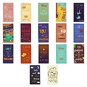 60 Pack Romantic Lunch Box Love Notes for Her, Him, Husband, Wife, Mini Inspirational Note Cards (2 x 3.5 inch)