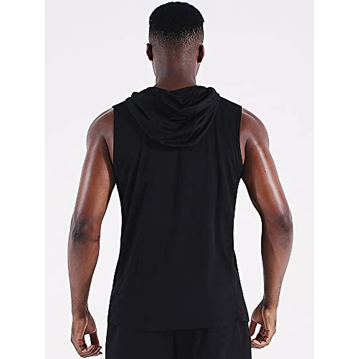 NELEUS Men's Workout Tank Tops Sleeveless Running Shirts with Hoodie,5098,3 Pack,Black/Black/Black,2XL