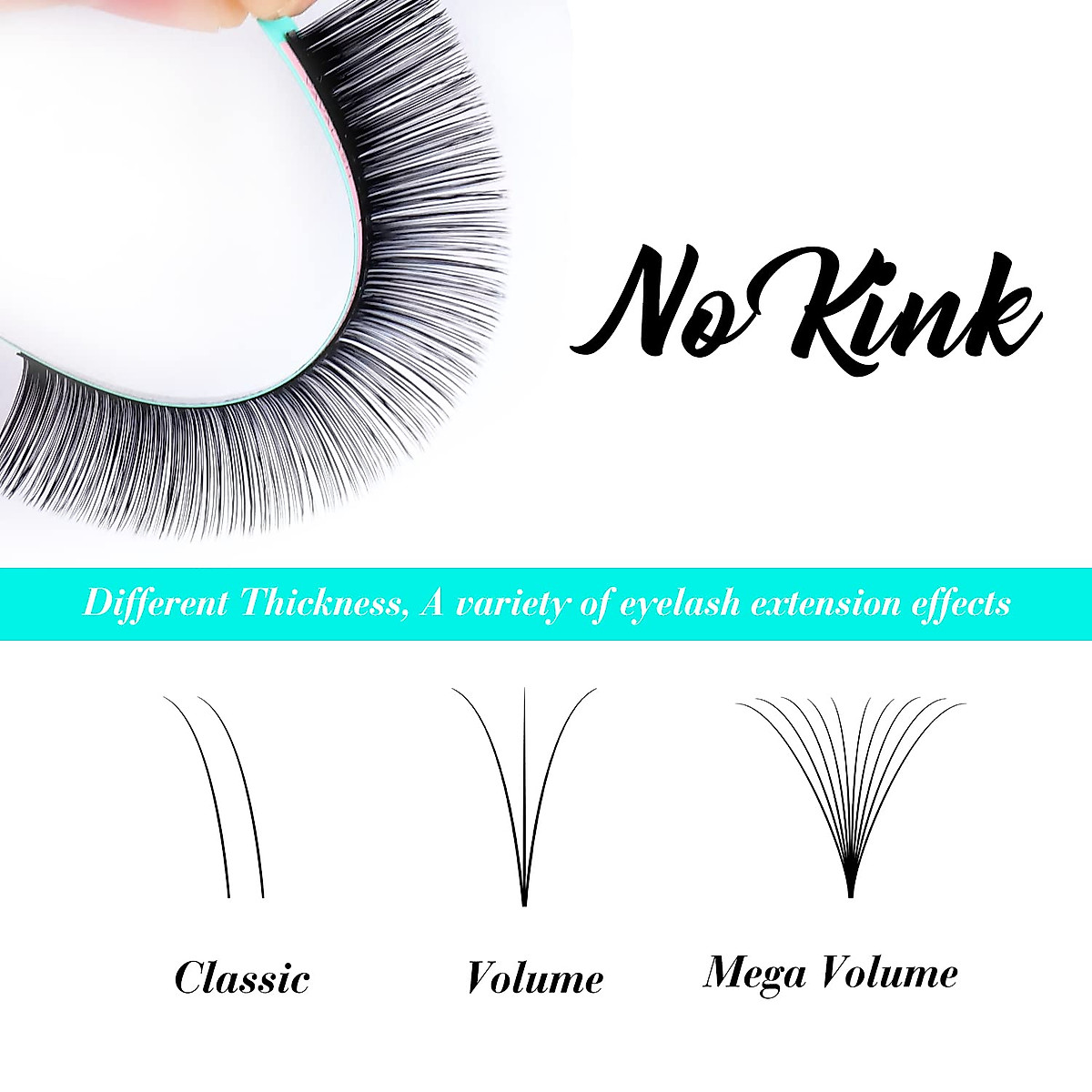 Eyelash Extensions 0.05 C Curl 13mm Lash Extensions Supplies Individual Lashes Premium Silk Volume & Classic Lash Soft Matte Dark Professional Eyelashes Extension (0.05-C-13mm)