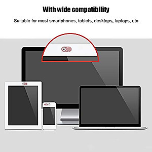 Liyeehao Lens Cover, 0.7 Mm Thickness 3pcs Webcam Protect Sticker Durable Camera Protect Sticker Metal with Wide Compatibility for Tablets for(Pink)