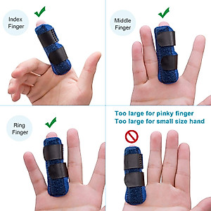 Trigger Finger Splints, Finger Brace for Pain Relief Sport Injuries, Basketball, Senior Tendon Release Blue