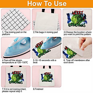 12 Sheets Christmas Iron on Transfers - HTV Vinyl Stickers for DIY T Shirts, Clothes, Backpack, Pillow