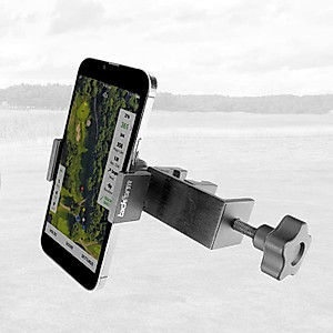 Tackform Enduro Golf Cart Mount for Phone and SkyCaddie SX400 [Enduro Series] - Rock Solid All-Metal Holder for Phones and GPS up to 3.4" Wide. Industrial Spring Grip.