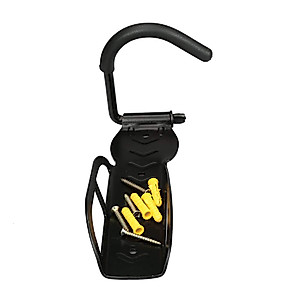 Toxz 2 x Vertical Wall Mountable Cycle Storage Brackets with Hook,Bike Rack Stand Holder,Heavy Duty Steel/Sponge Coated Hooks,Maximum Load:30KG