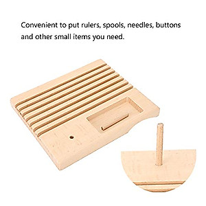 Wooden Quilting Ruler Rack DIY Spool Holder Rack Storage Organizer Sewing Tool for Knitting and Crafts DIY Sewing