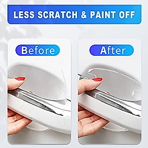 INSAUTO Car Door Handle Scratch Protector 12PCS Transparent Universal Car Door Handle Protector Accessories Clear Door Bowl Paint Protection Film Waterproof Anti-Scratch Stickers Covers