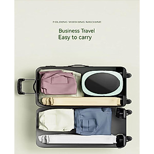 Portable washing machine, 8L large capacity mini washing machine, foldable, three intelligent modes for cleaning underwear and baby clothing, suitable for apartments, dormitories, and travel (Pink)