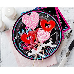 PYCALOW Music Theme Party Decorations Tableware - Music Notes Party Decorations, Paper Plate, Napkin, Cup, Disposable Cutlery, Music Birthday Baby Shower Party Supplies Dinnerware | 20 Guests