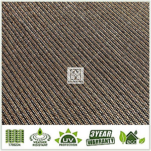 ColourTree 5' x 10' Brown Fence Screen Privacy Screen & Commercial Grade 170 GSM - Heavy Duty - 3 Years Warranty - Cable Zip Ties Included