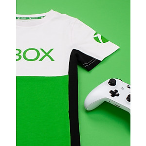 Xbox T-Shirt Boys Kids Black Green Game Console Logo Clothing Top 11-12 Years