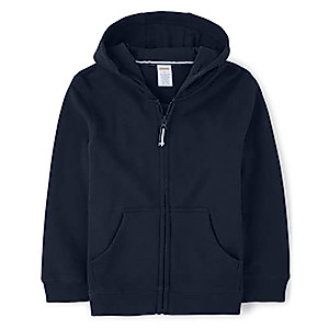 Gymboree Boys and Toddler Long Sleeve Zip Up Hoodie Sweatshirt, Navy Slate, 10 (3030580)