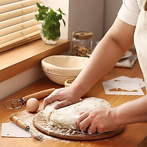 Saint Germain Bakery Premium Round Bread Banneton Basket with Liner - Perfect Brotform Proofing Basket for Making Beautiful Bread (10 inch)