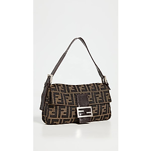 FENDI Women's Pre-Loved Baguette, Zucca, Brown, One Size