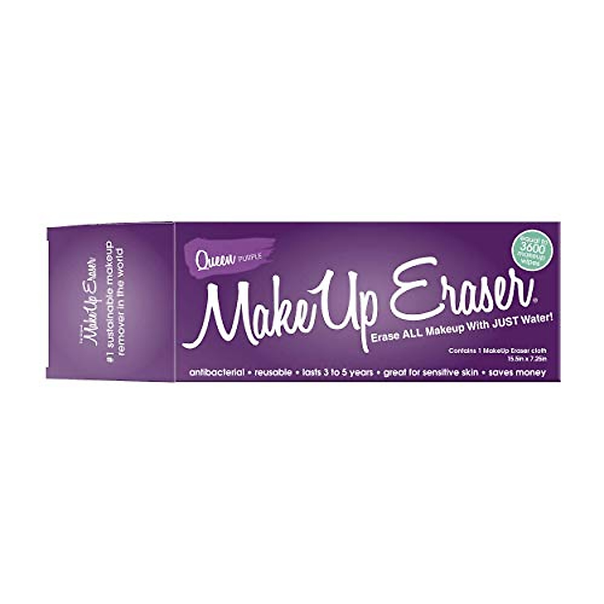 The Original MakeUp Eraser, Erase All Makeup With Just Water, Including Waterproof Mascara, Eyeliner, Foundation, Lipstick, and More (Queen Purple)