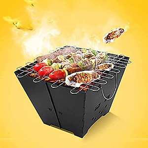 ATAAY Barbecue tool set Outdoor Charcoal Grill, Stainless Steel Barbecue Tool Kits with Square Design Suitable for Outdoor Campers Barbecue Lovers Travel Parks Beaches Wild