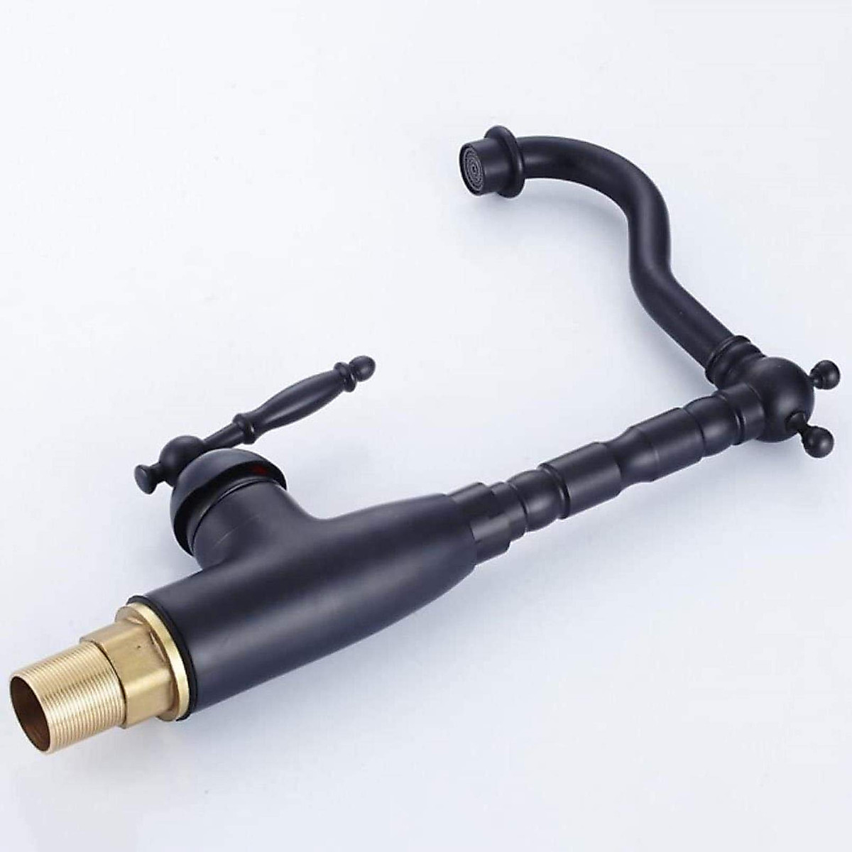 Bathtub Faucet Antique Black Kitchen Taps Single Lever Sink Mixer Tap 360 Degree Swivel Spout Water Faucet in Brass
