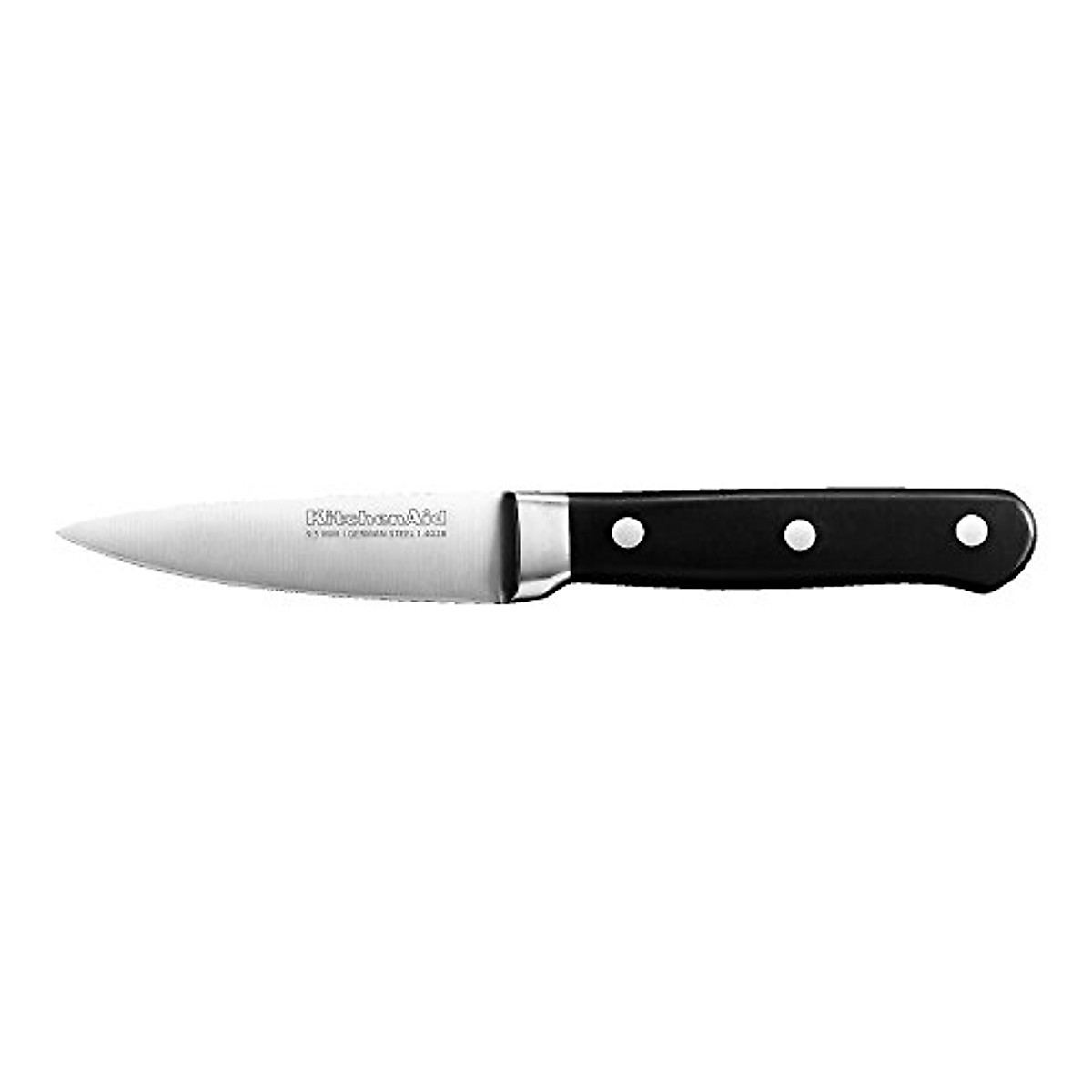 KitchenAid KKFTR3PROB Classic Forged Series Triple Rivet Paring Knife, Onyx Black, 3.5"