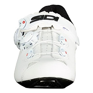 Sidi | Cycling Shoes, Professional Women's Road Bike Shoes Genius 10 Woman, Carbon Sole, Soft Instep Closure System, Integrated Heel, Stiffness Sole 6, Color White White [Size EU 40/US 6.5]