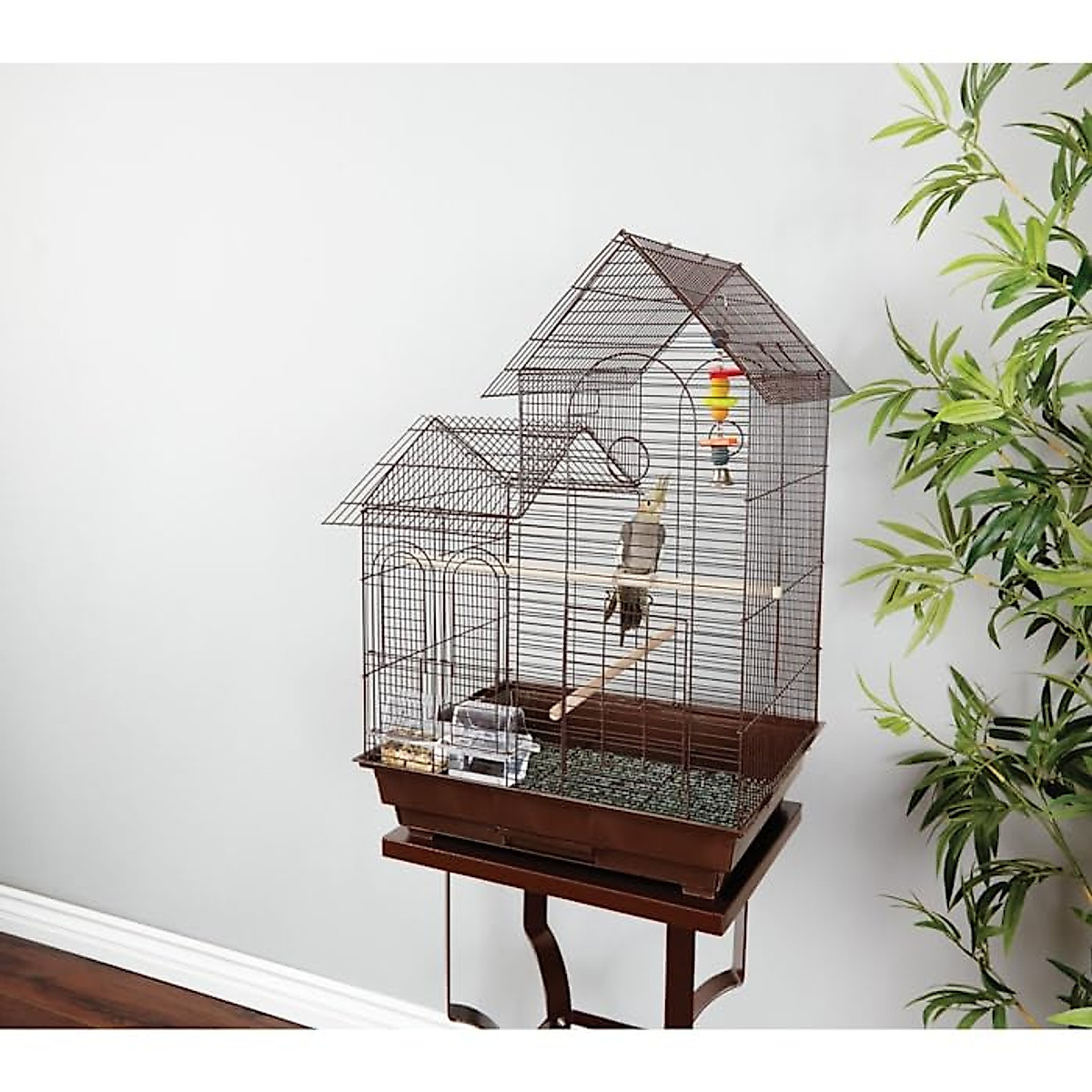 You & Me Cockatiel Ranch House Bird Cage, 20" L x 16" W x 29" H