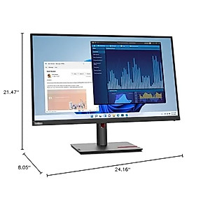 Lenovo ThinkVision T27p-30 27" Class Webcam 4K UHD LCD Monitor - 16:9 - Black