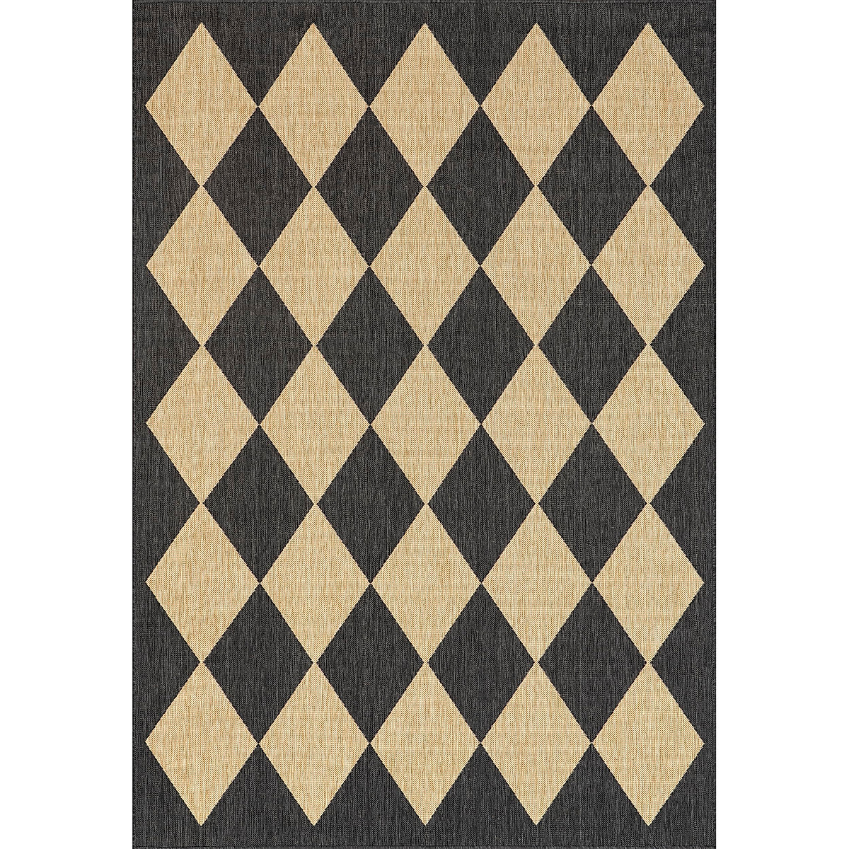 nuLOOM 7' x 9' Outdoor Performance Area Rug, Stain Resistant, Weather Resistant, High Traffic, Patio, Balcony, Outside, Sabina Dark Grey