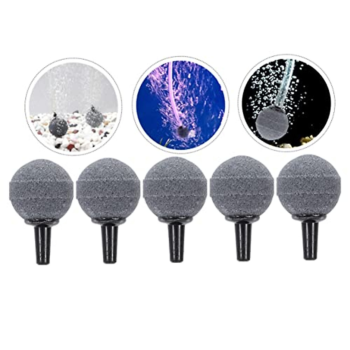 NUSITOU 5pcs Bubble Stone Small Bubbles Hydroponic Systems Hydroponic Air Stone Aquarium Oxygen Aeration Air Fittings Air Bubbling Release Air Stone Oxygen Stone Fish Tank Supplies