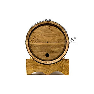 Engraved 2 Liter Charred American White Oak Aging Barrel (Skull Cross Bones)