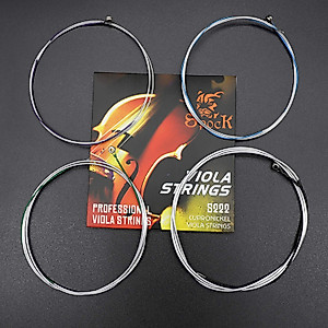 RAUYIVANY Viola strings set.Nickel-plated balls&stainless steel copper-nickel alloy wound, Medium tension,Suitable for practice and stage performances