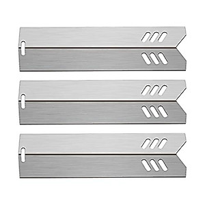 Kalomo 14 3/16” Grill Heat Plates Shield Heat Tent Burner Cover BBQ Gas Grill Replacement Parts for Uniflame GBC1134WRS, GBC1134W, Backyard BY14-101-001-05, BY16-101-002-06, GBC1690W, GBC1690W-C, 3Pcs