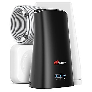 HiBoost Cell Phone Signal Booster for All Carriers| Up to 2000 Sq Ft| High Power Outdoor Receiving Antenna and Indoor Transmitting Antenna|for 5G/4G/3G LTE|App Service + Install| FCC Approved