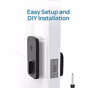Smart Lock, ULTRALOQ U-Bolt Pro, 6-in-1 Keyless Entry Door Lock with App, Fingerprint, Bluetooth and Keypad, ANSI Grade 1 Certified, Smart Door Lock, Smart Deadbolt, Front Door Lock, IP65 Waterproof