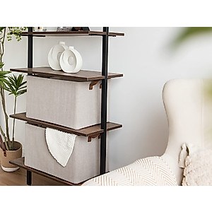 StorageWorks 45L Extra Large Fabric Storage Bins and Storage Bins with Lids and Clear Window