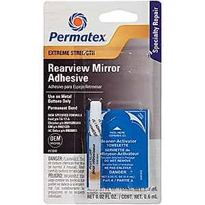Permatex 81840 Extreme Rearview Mirror Profressional Strength Adhesive Kit , White
