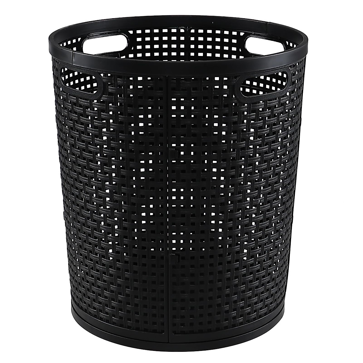 Waikhomes Laundry Hamper with Handles, Flexible Laundry Basket for Clothes, Black, F