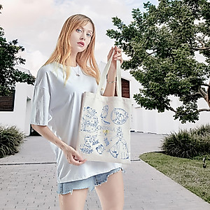 WCGXKO Fairytale Movie Inspired Gift For Daughter Movie Fans Gift Princess Canvas Tote Bag Reusable Bag Shopping Bag (CIND EST tote)