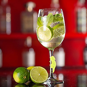 DOITOOL Drink Bottle Label 12pcs Silicone Wine Glass Markers Lizard Wine Glass Charms Animal Cup Charms Drink Markers Cup Rim Markers for Bar Party (Random Color) Martini Tumbler