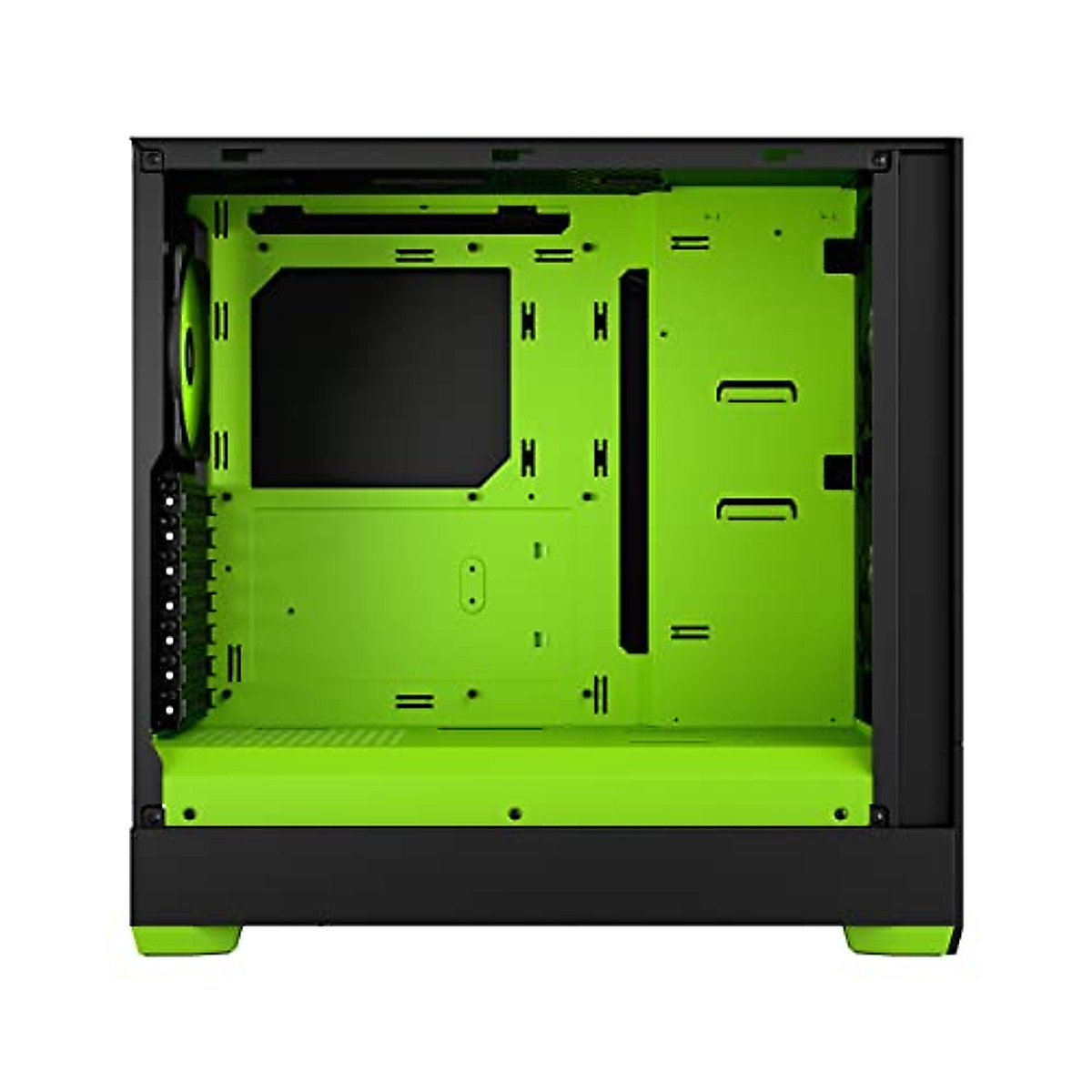 Fractal Design Pop Air RGB Green Core - Tempered Glass Clear Tint - Honeycomb Mesh Front – TG Side Panel - Three 120 mm Aspect 12 RGB Fans Included – ATX High Airflow Mid Tower PC Gaming Case
