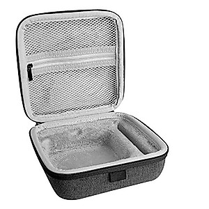 Geekria UltraShell Case Compatible with Apple TV 5th Generation (32GB / 64GB) Case, Replacement Hard Shell Travel Carrying Bag with Room for Remote Controllers and Accessories (Grey)