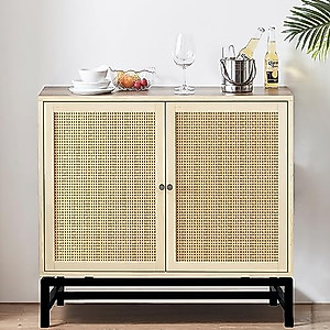 AWQM W36864701 Rattan Cabinet, Natural